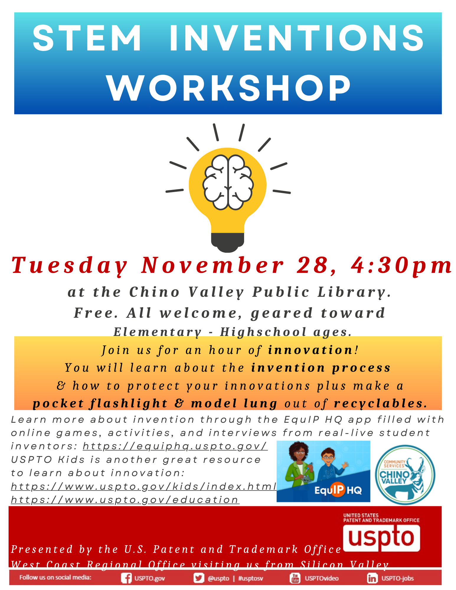 Stem Invention Workshop Yavapai Library Network